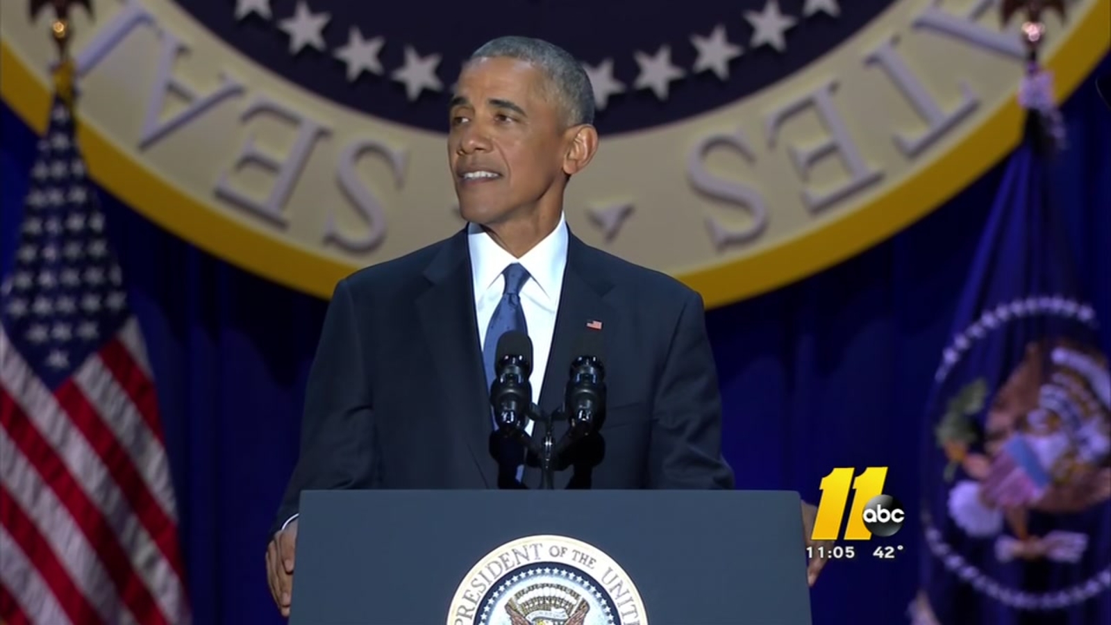 Forceful Tearful Obama Says Goodbye In Emotional Speech Abc11