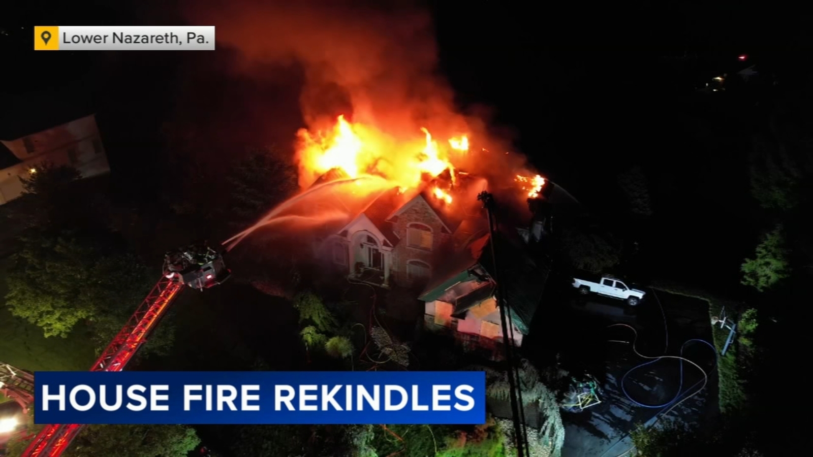 Crews return to battle house fire after flames rekindle in Lehigh Valley - 6abc Philadelphia