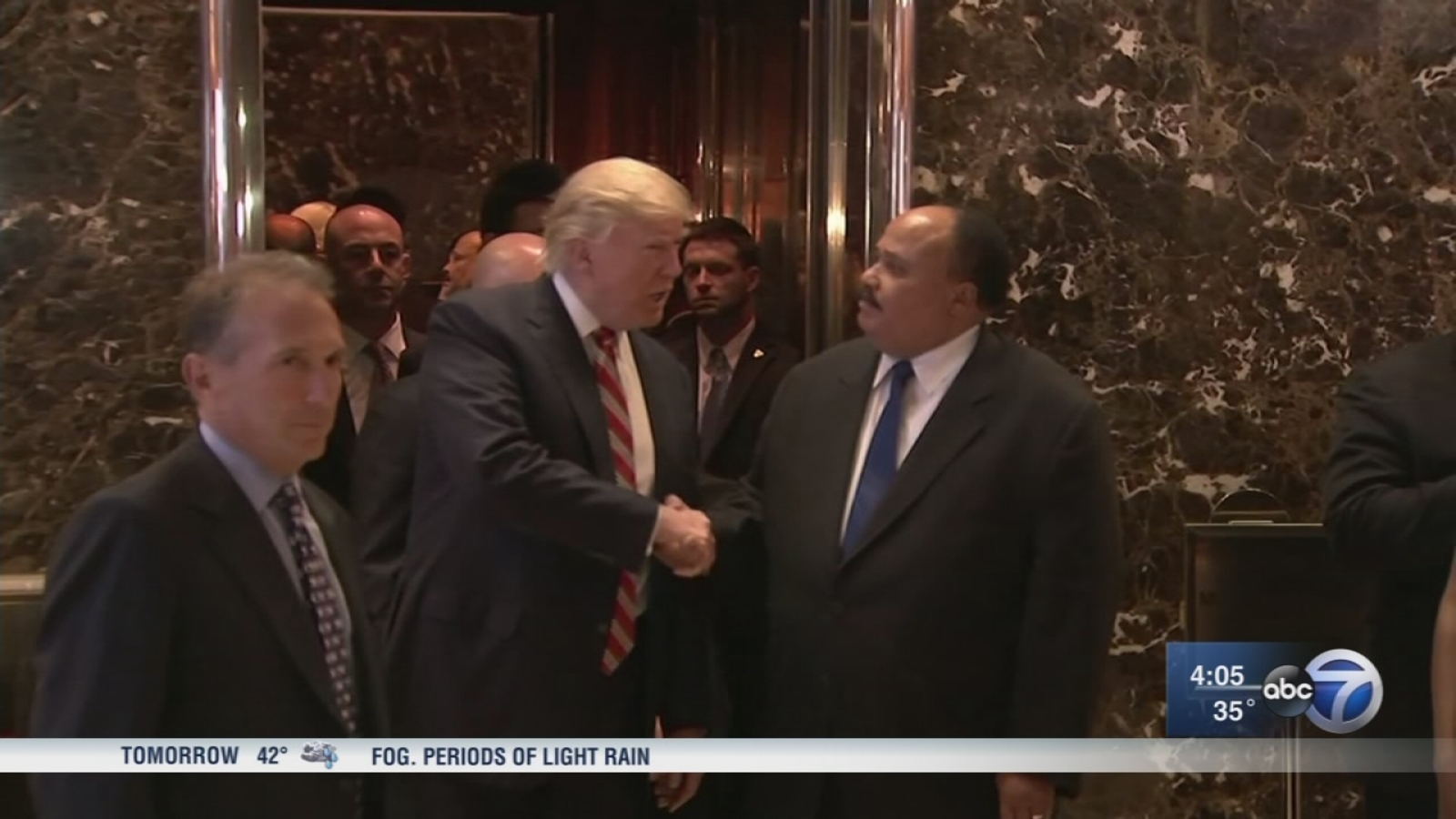 Trump tweets MLK salute, meets with son - ABC7 Chicago