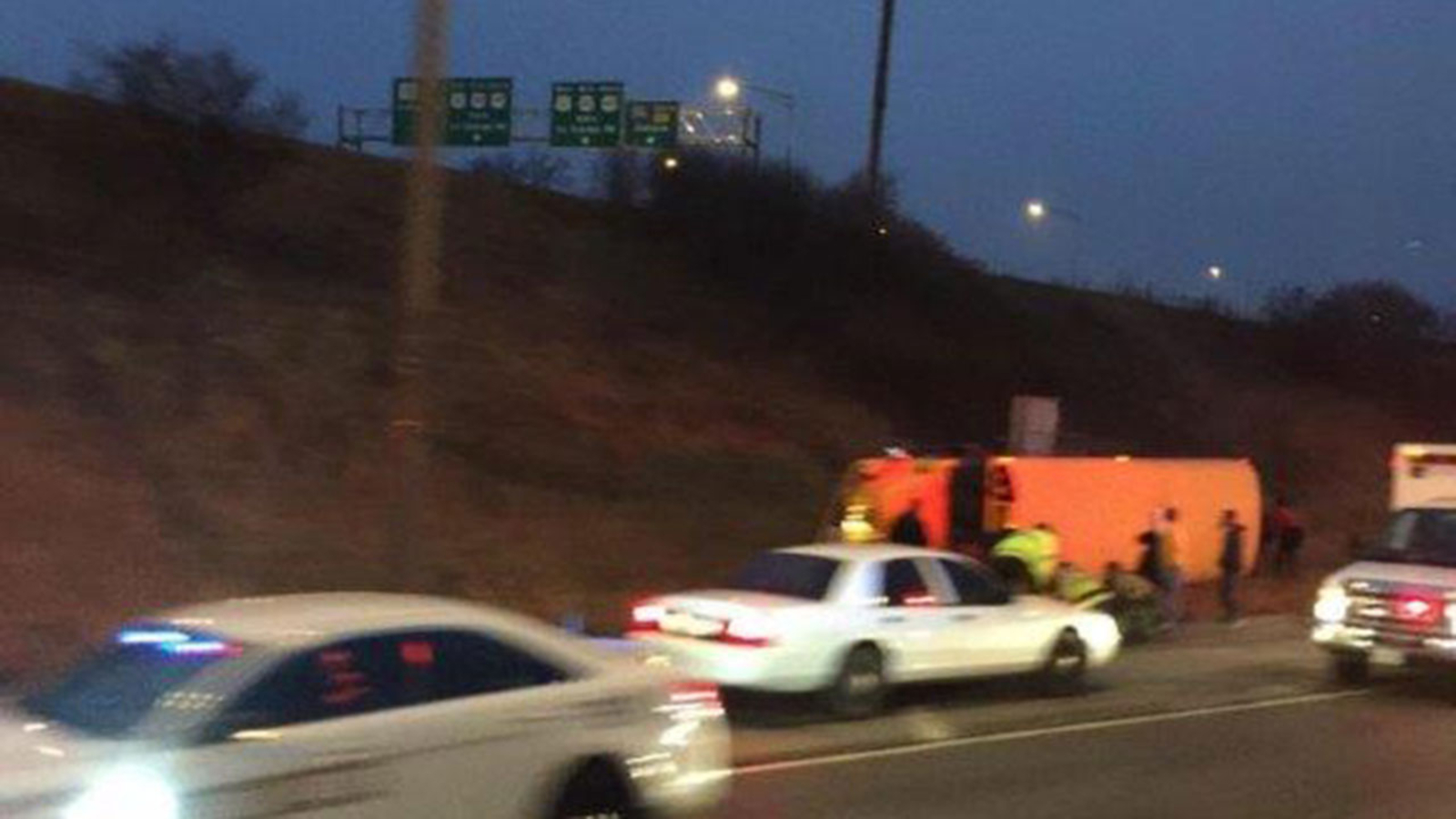 School bus rolls over on I-294 after driver suffers seizure; no serious ...