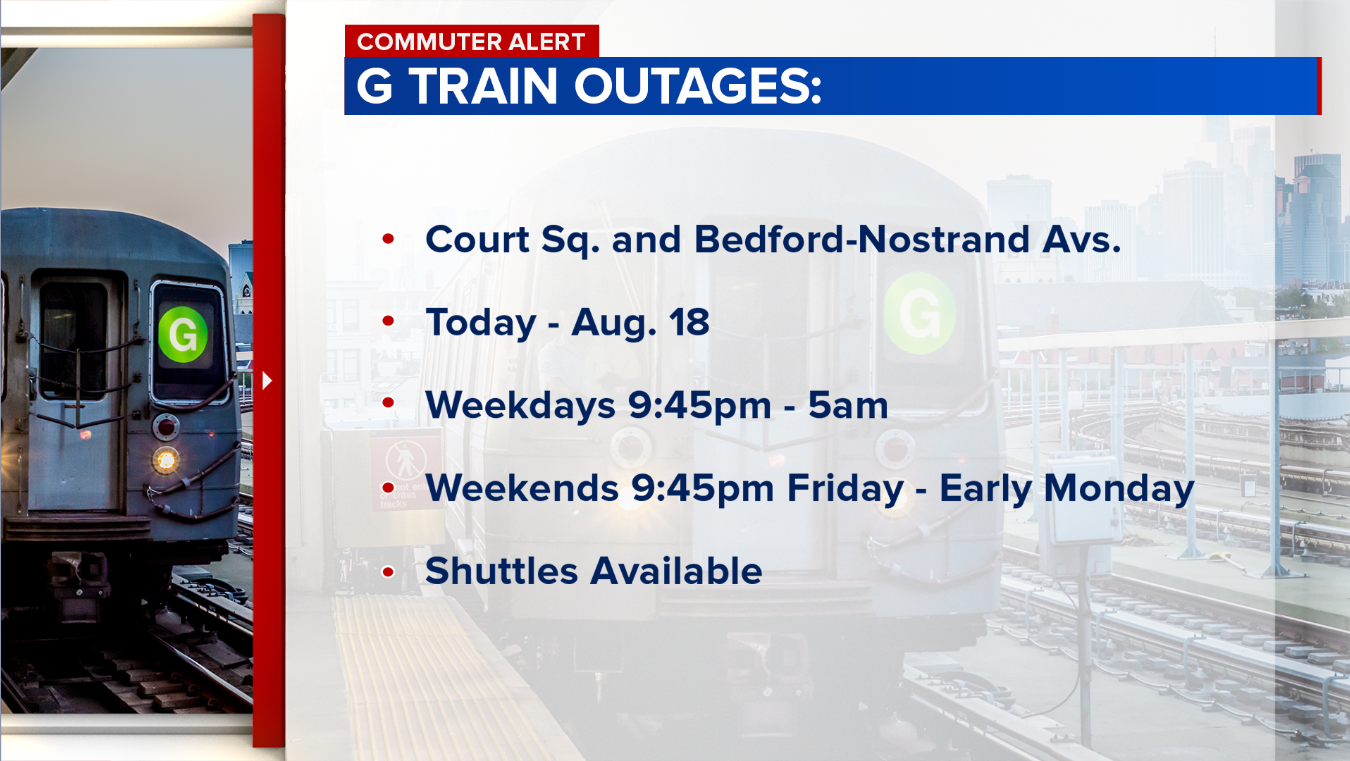 NYC transit: G train service suspended for a month starting July 14 for ...
