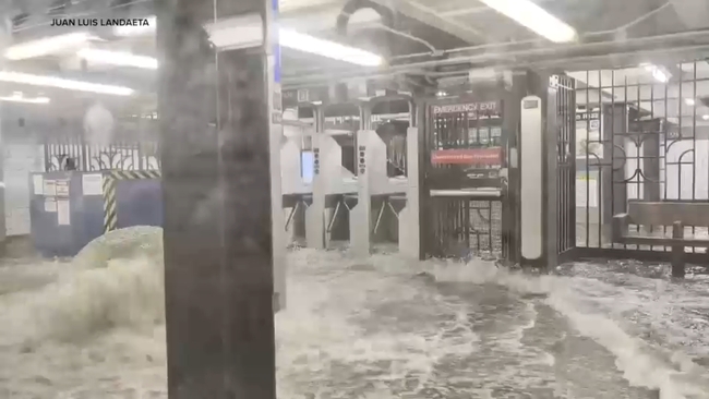 NYC subway flooding: Water rushes into train, MTA CEO and Chair Janno ...