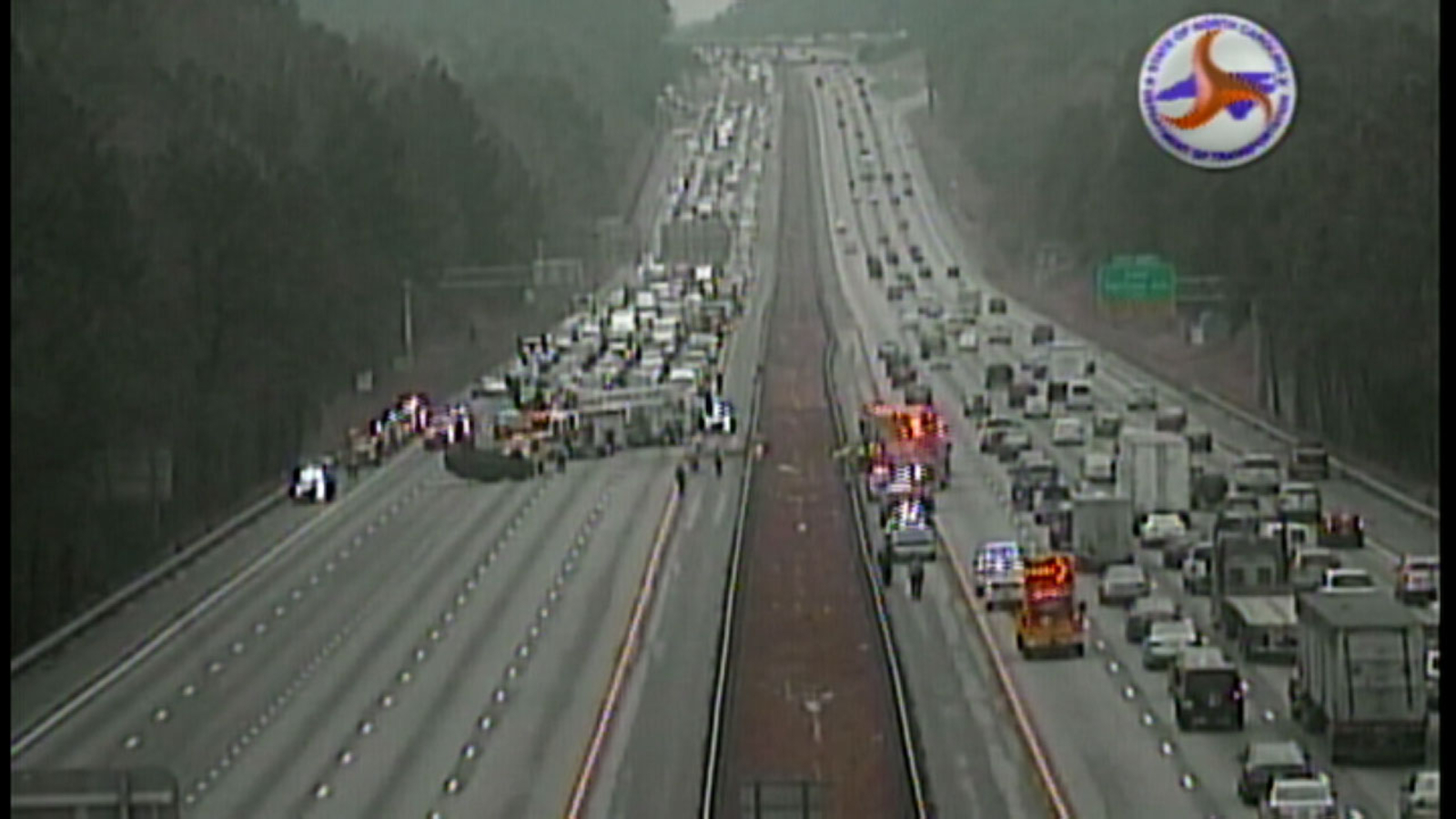 Accident shuts down part of I-40 east in Wake County - ABC11 Raleigh-Durham