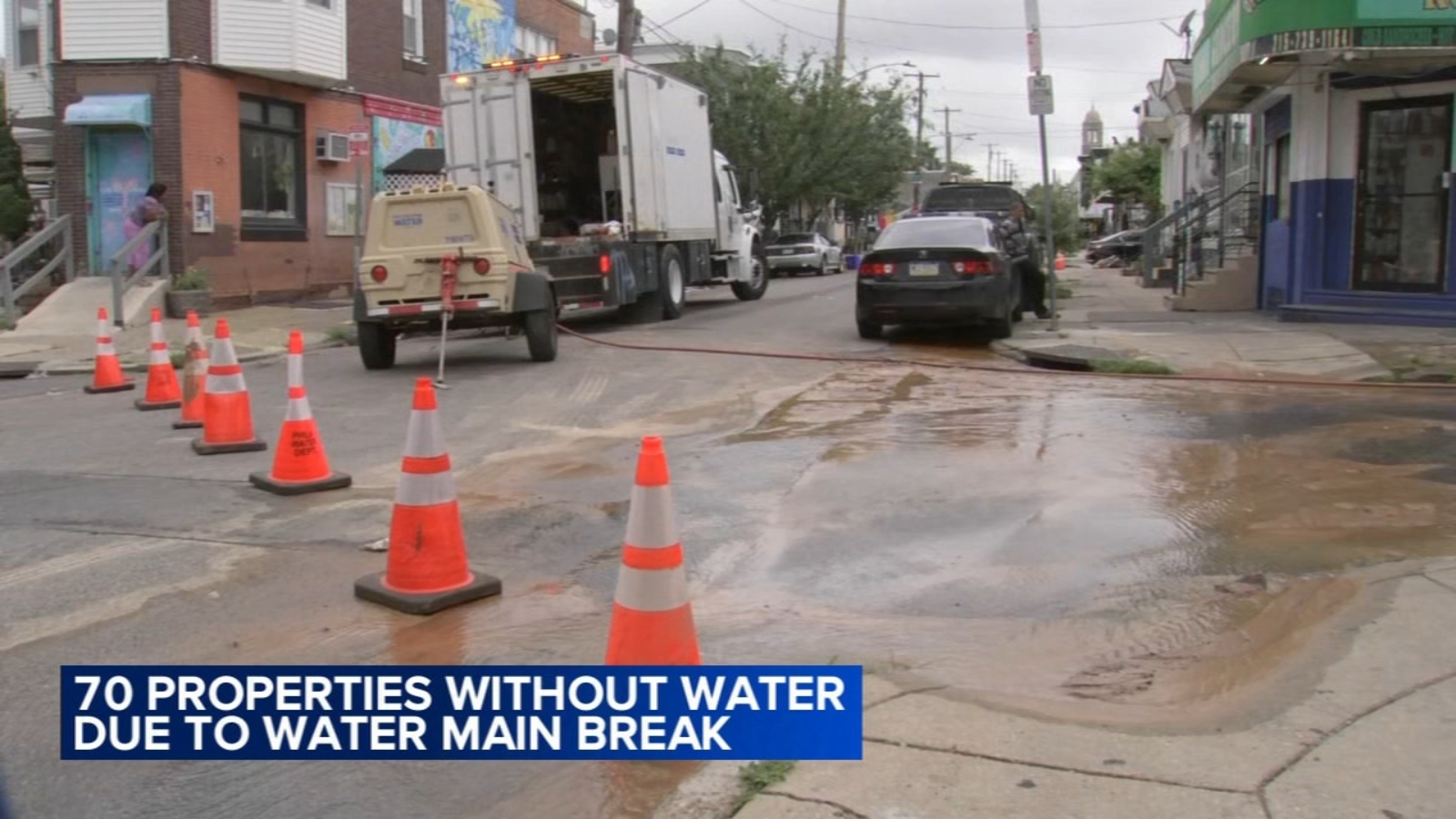 Dozens of properties without water due to main break in Philadelphia's ...