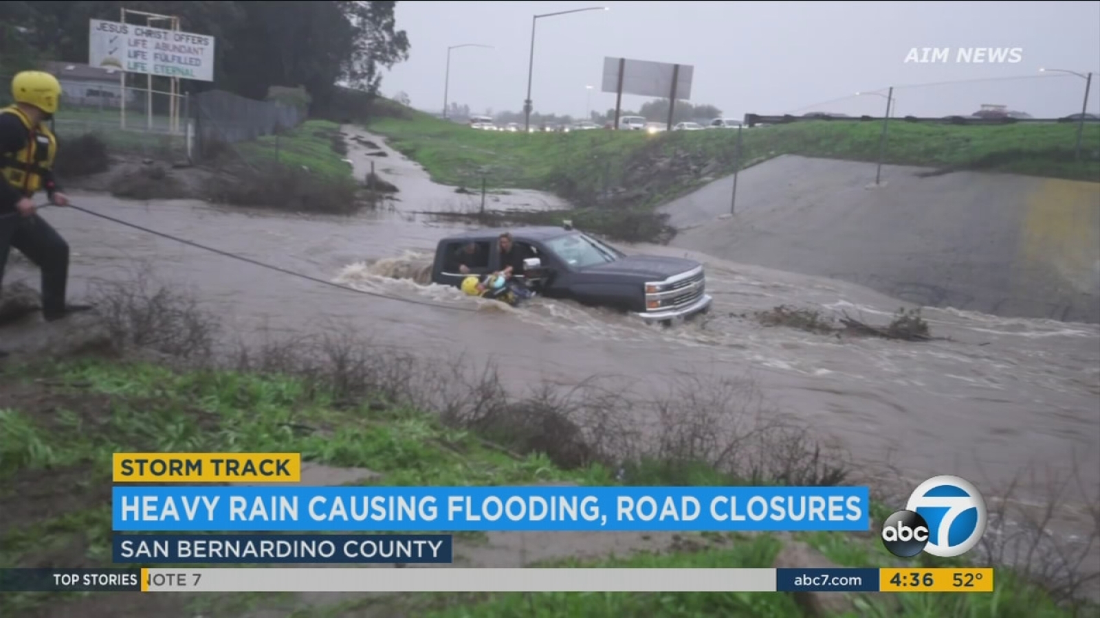 VIDEO: Firefighters rescue stranded motorists amid flooding - ABC7 Los ...