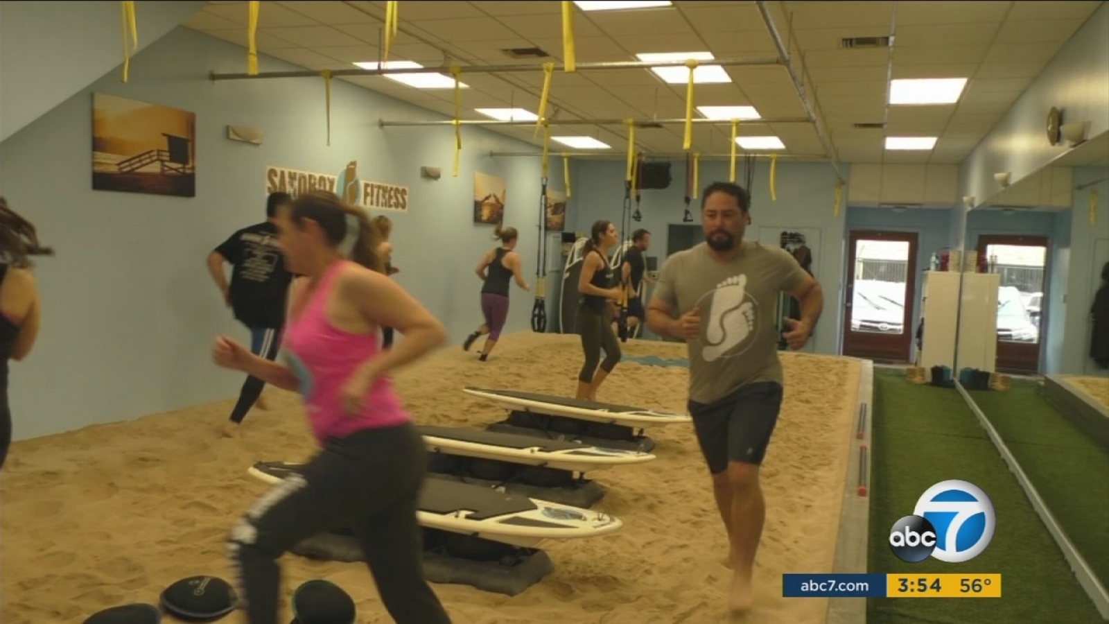 Fitness studio uses sandbox to help ease joint pain during workouts ...