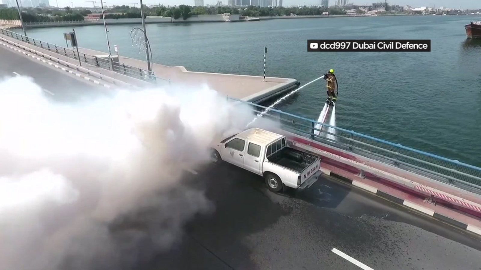 Dubai firefighters use Bond-like technology to reach waterside fires ...