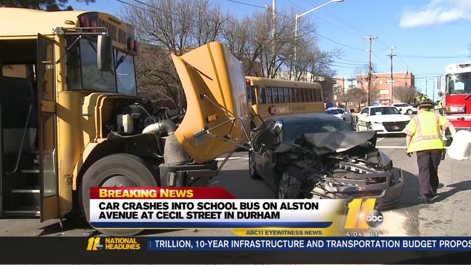 Durham school bus involved in crash - ABC11 Raleigh-Durham