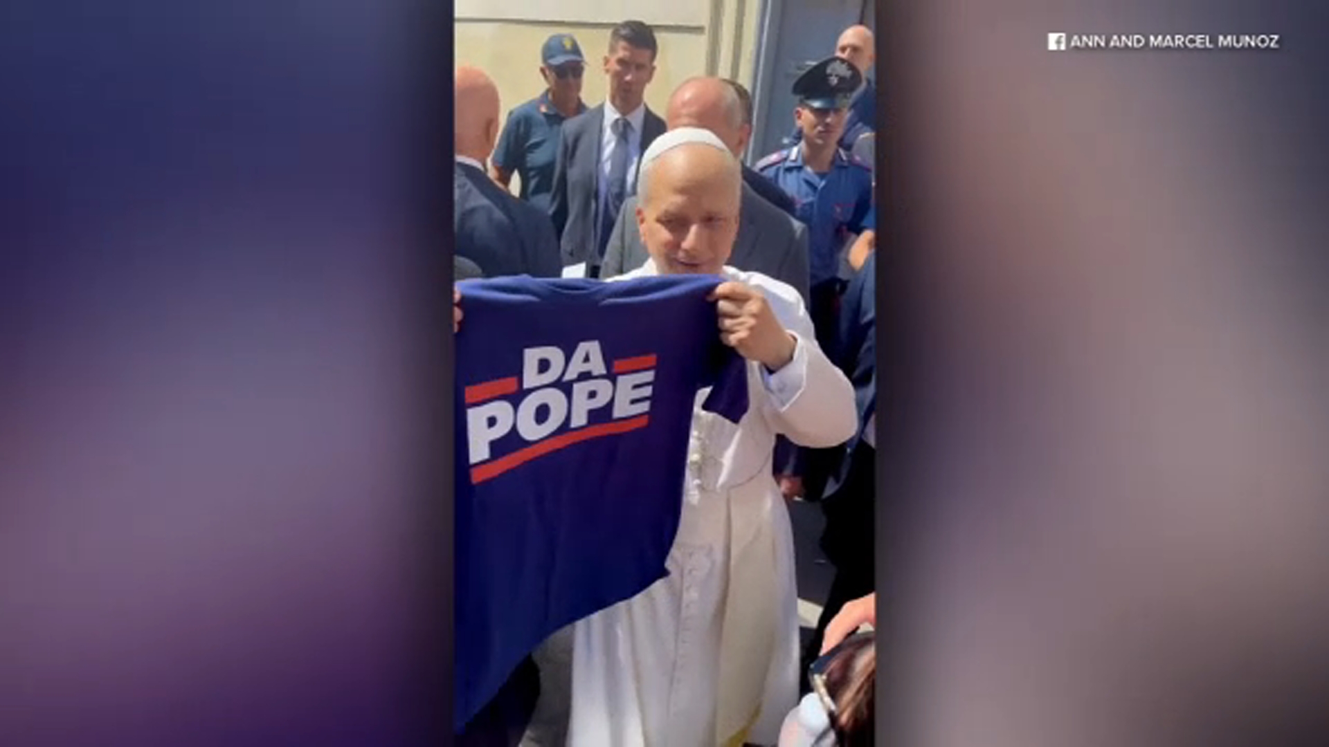 Pope Leo XIV presented with 'Da Pope' Chicago Bears t-shirt at ...