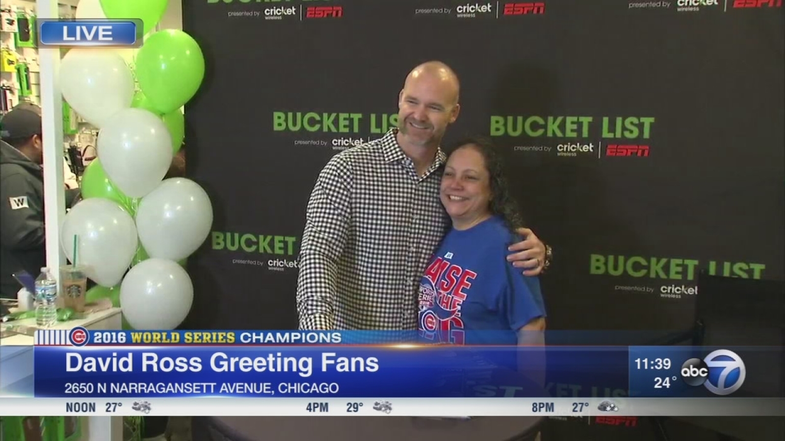 Chicago Cubs fans meet former catcher David Ross - ABC7 Chicago