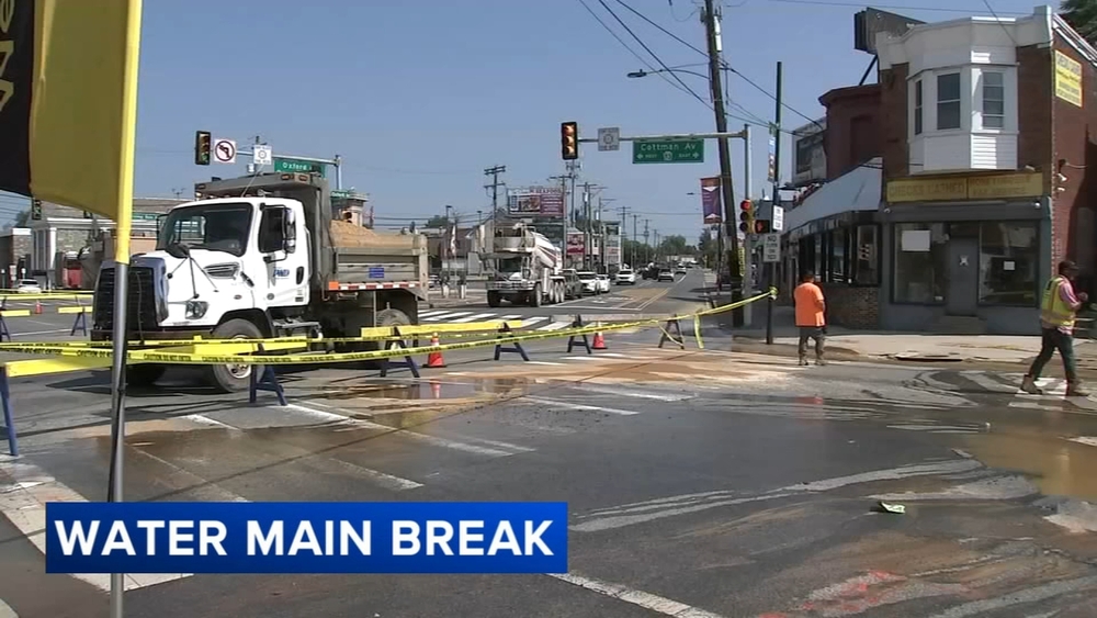Water main break floods Manayunk businesses, closes Main Street - 6abc ...
