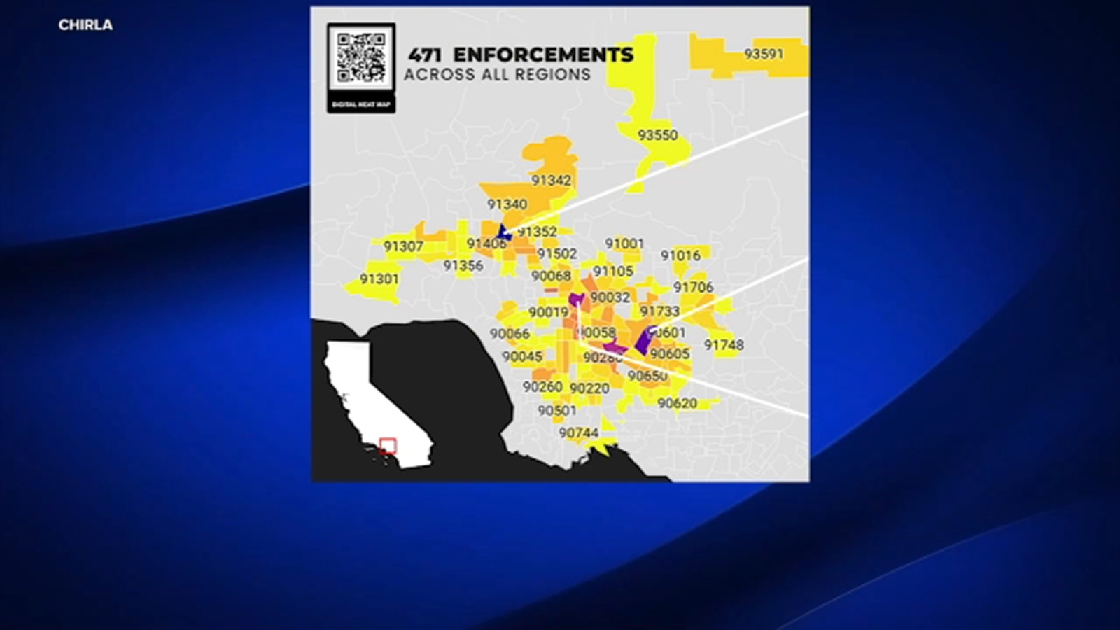 Mapa de CHIRLA muestra que la mayoría de operaciones de inmigración se ...