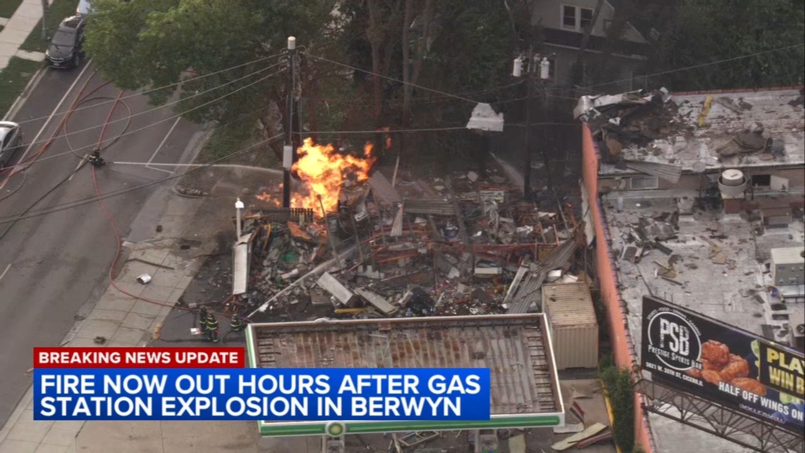 Berwyn explosion destroys gas station at Ogden and Oak Park avenues ...