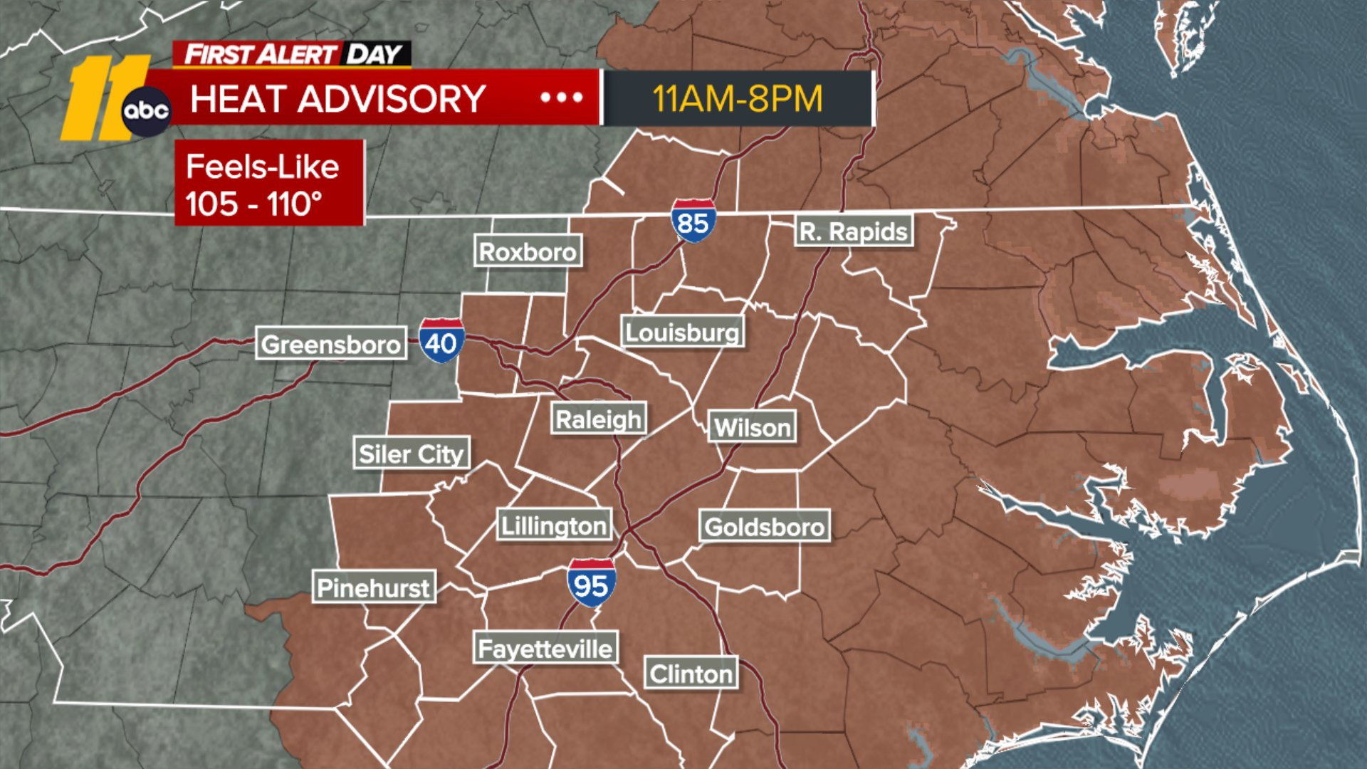 Heat wave begins Friday; Extreme Heat Warning this weekend - ABC11 ...