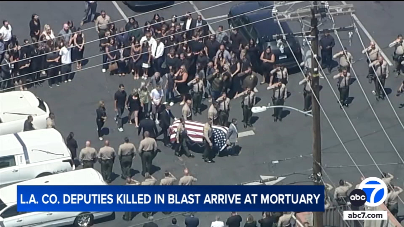 LASD explosion: Somber procession escorts bodies of 3 detectives killed ...