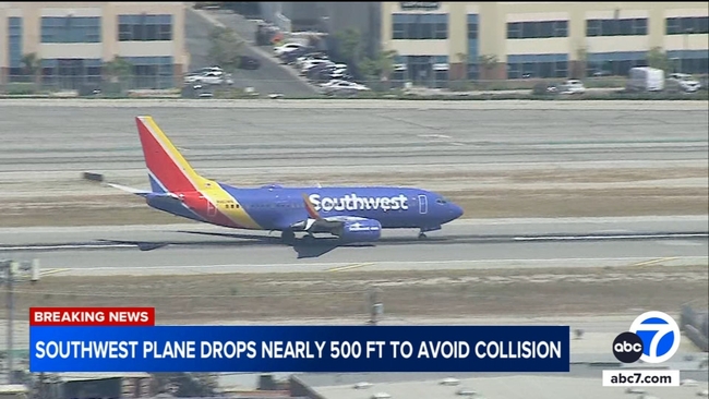Southwest flight abruptly descends to avoid mid-air collision with ...