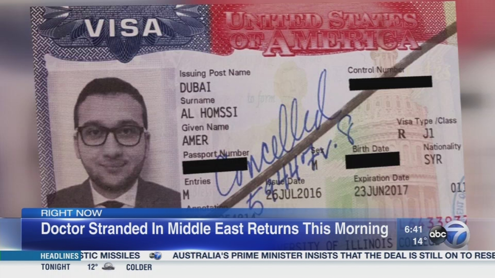 Doctor standed in Syria on way back to Chicago - ABC7 Chicago