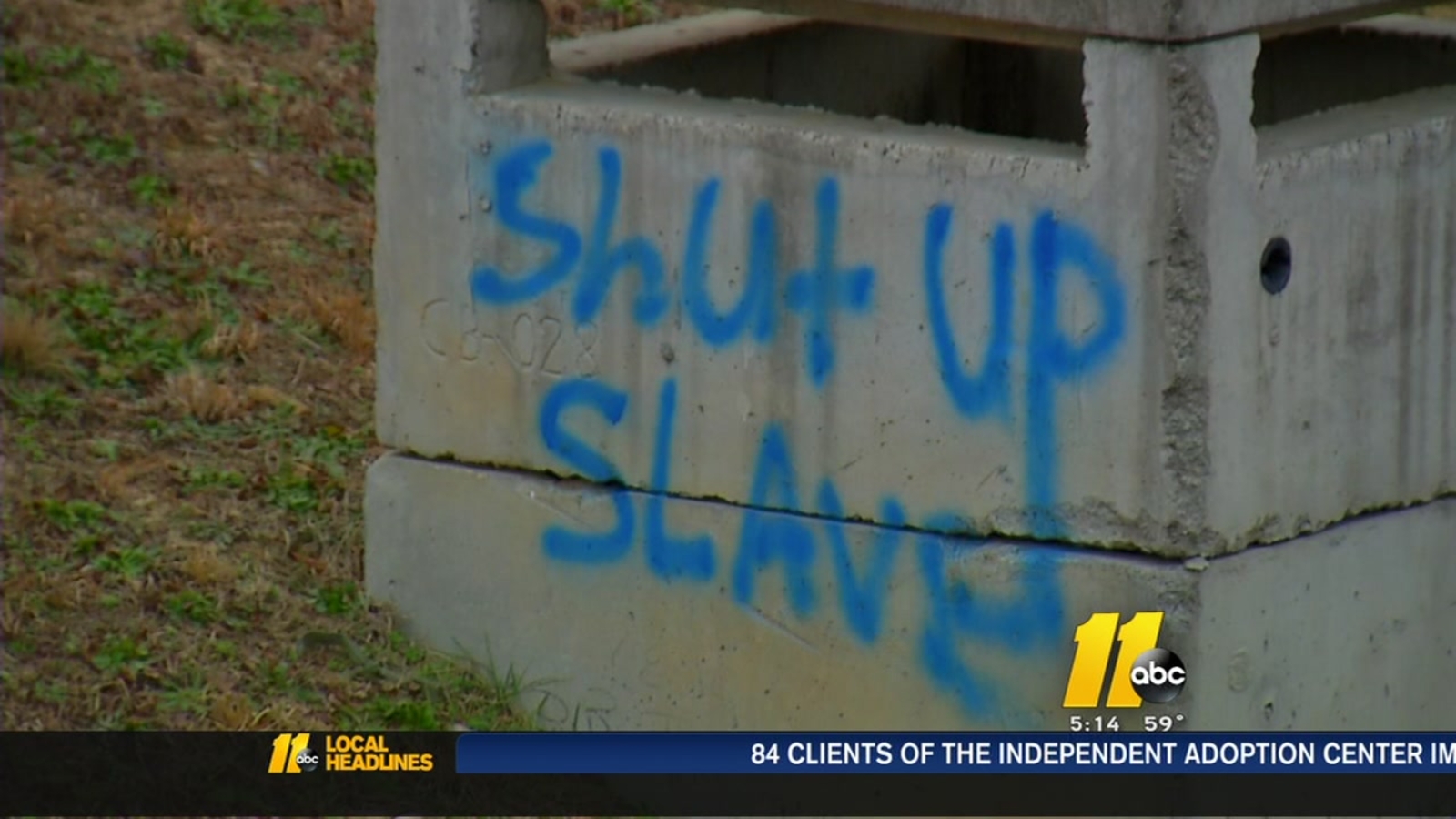 Raleigh woman upset about "slave" graffiti - ABC11 Raleigh-Durham