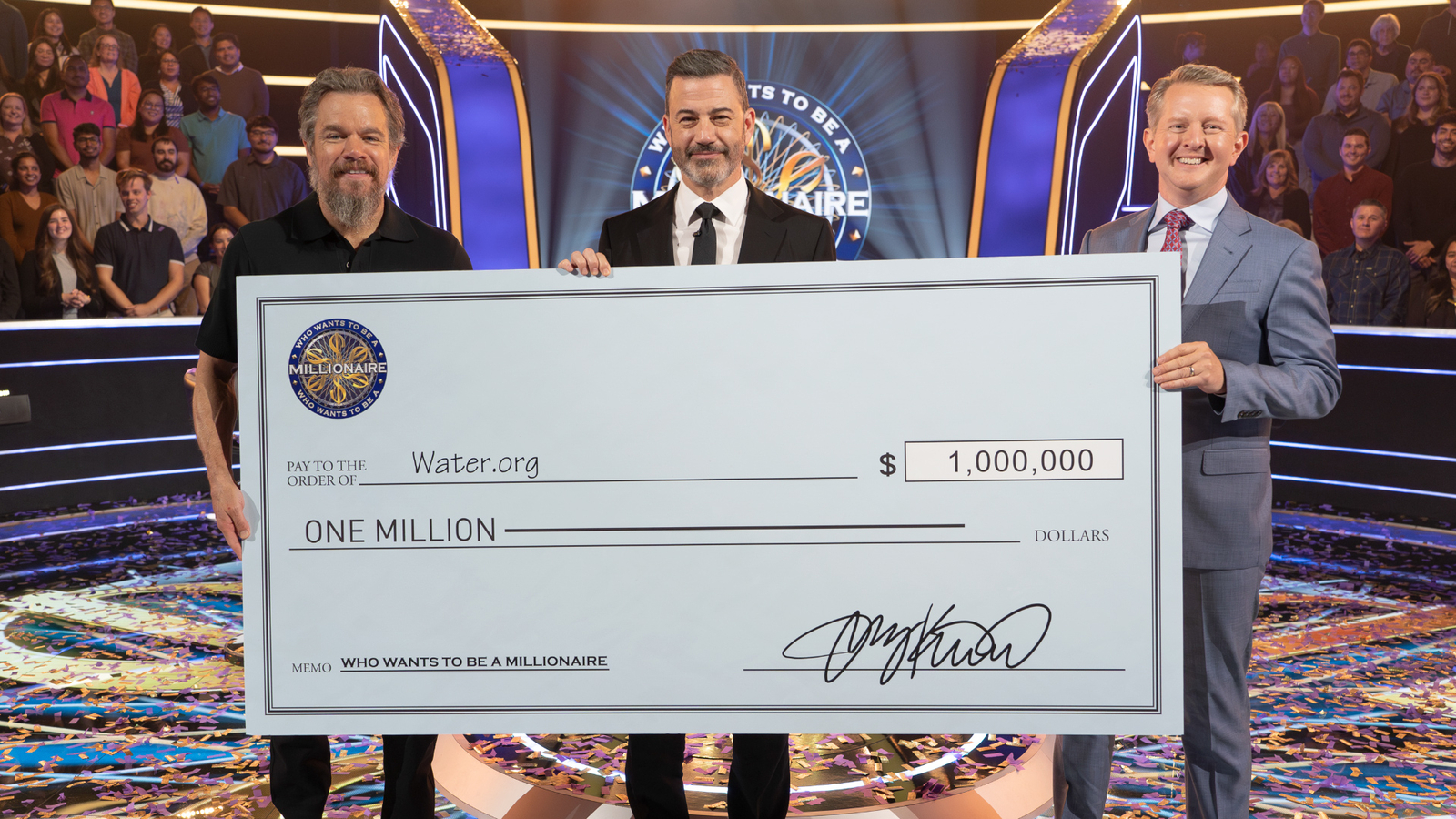 Matt Damon, Ken Jennings win $1 million prize on 'Who Wants to Be a ...