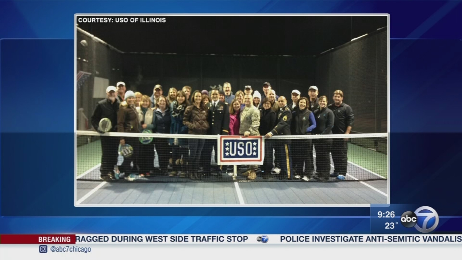 Playing paddle tennis for the USO - ABC7 Chicago