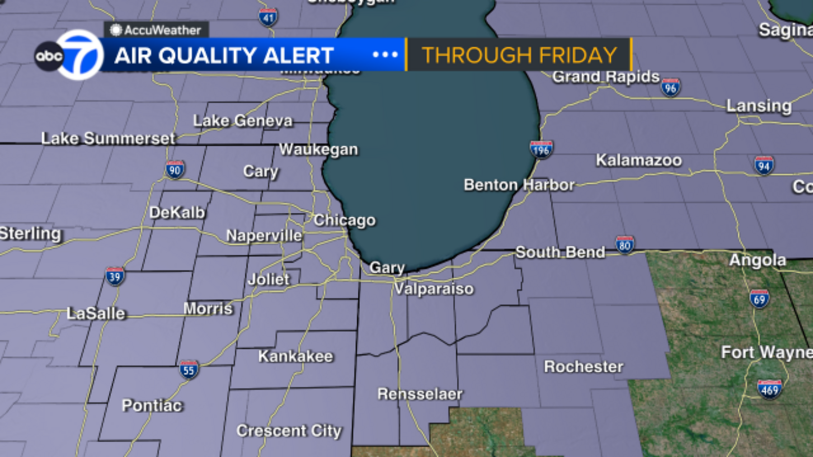 Why is the air quality bad today?: AccuWeather Alert for most of Chicago area due to Canadian ...