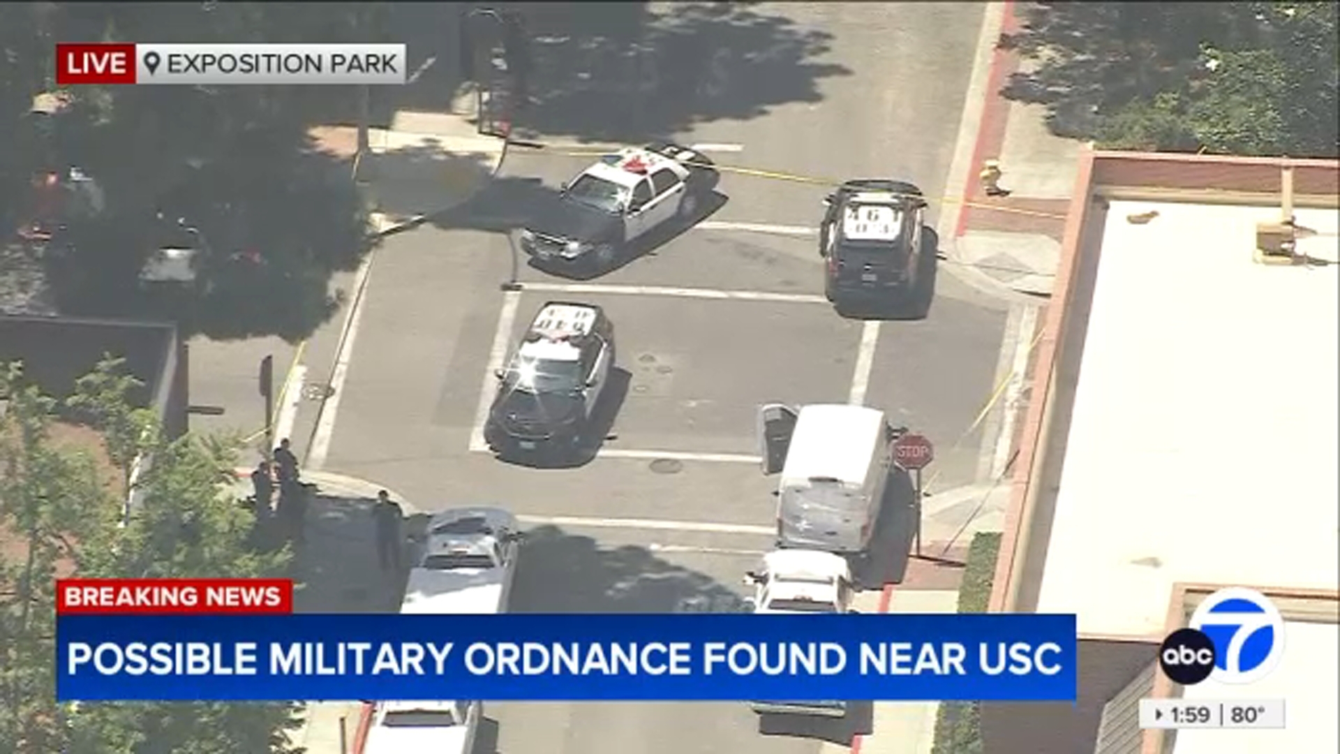 LAPD bomb squad discovers possible military ordnance in Exposition Park ...