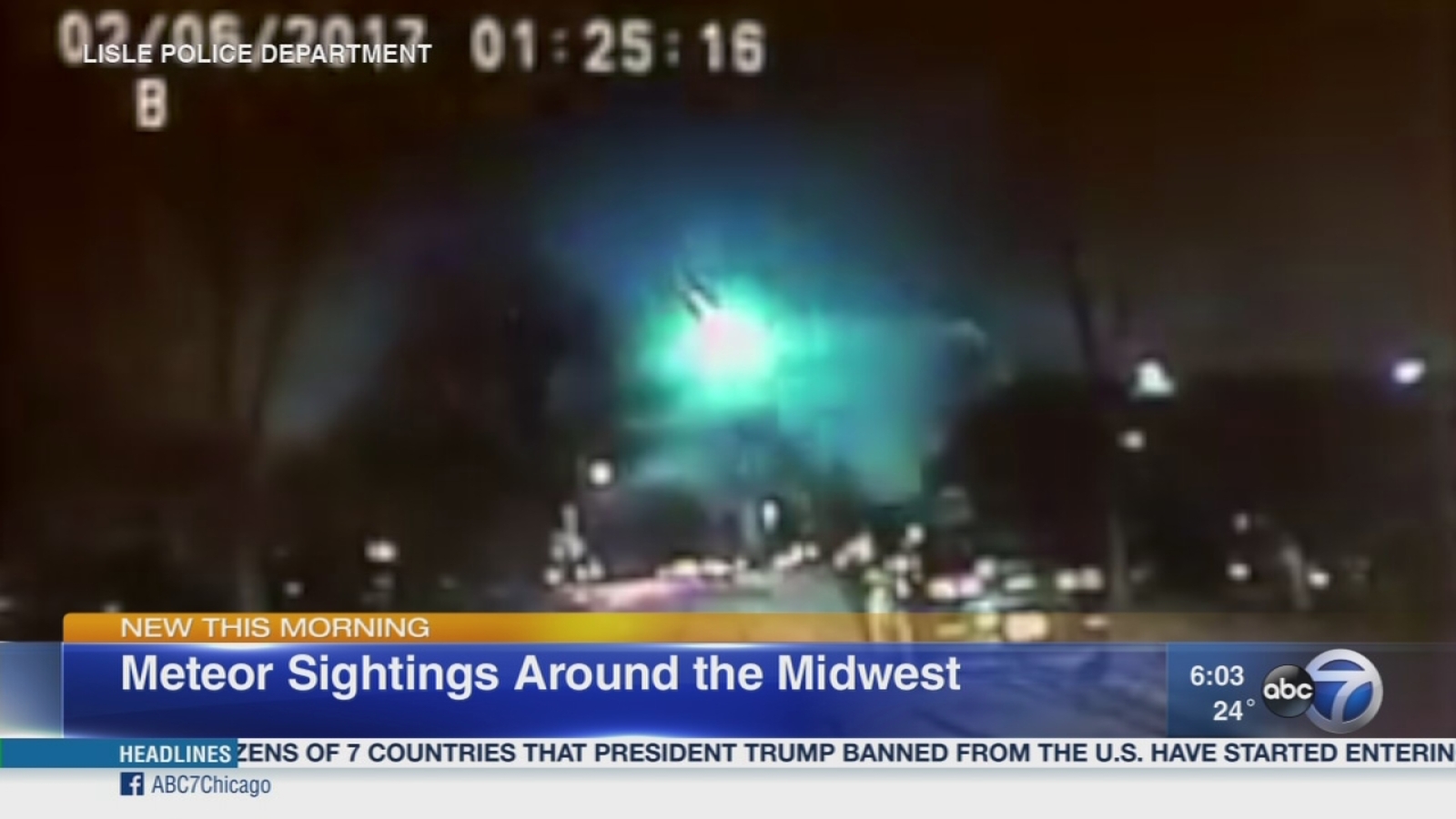 Meteor lights up sky above Chicago area, Midwest - ABC7 Los Angeles