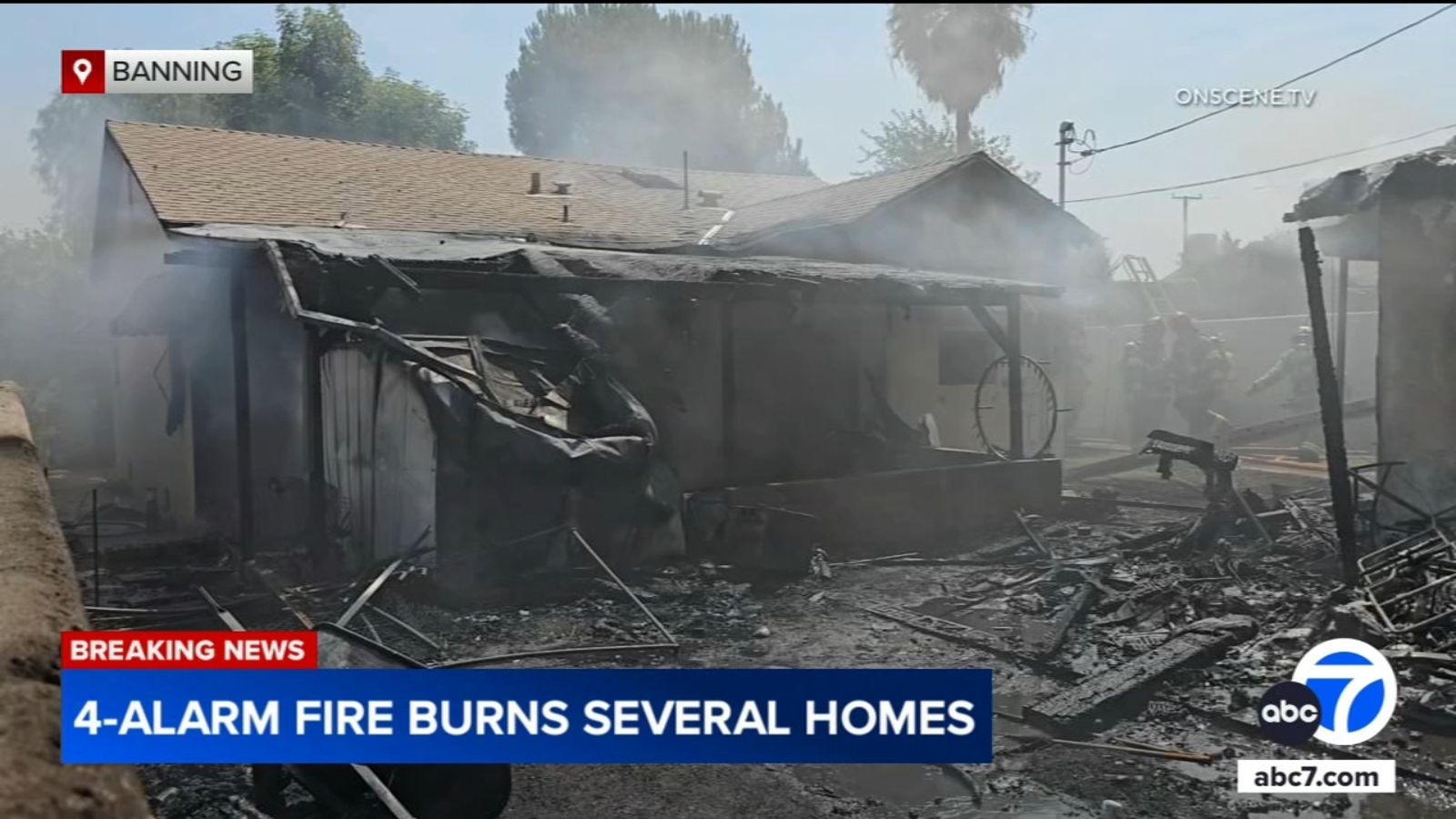 Banning fire rips through several homes injuring 2 people, including ...