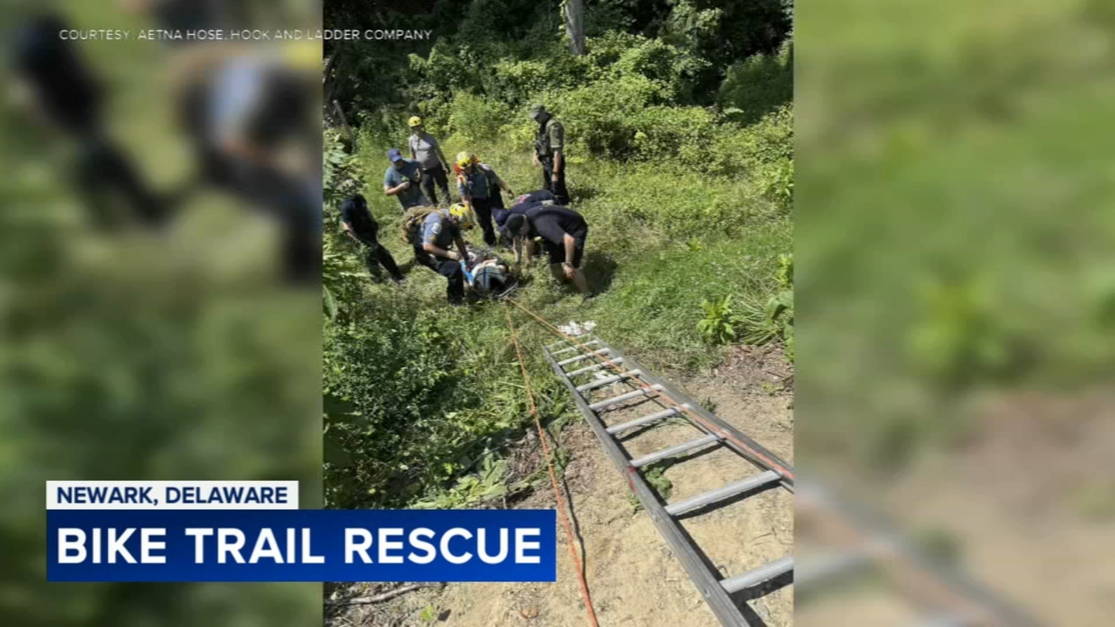 Bicyclist rescued after falling down 20-foot ravine at White Clay Creek ...