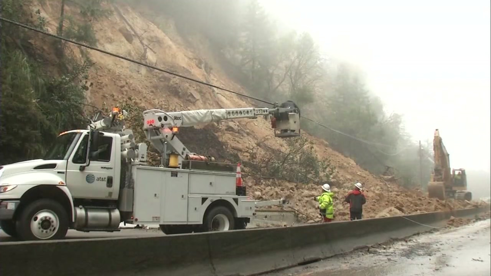 Highway 17 partially reopens after landslides force closure - ABC7 San ...