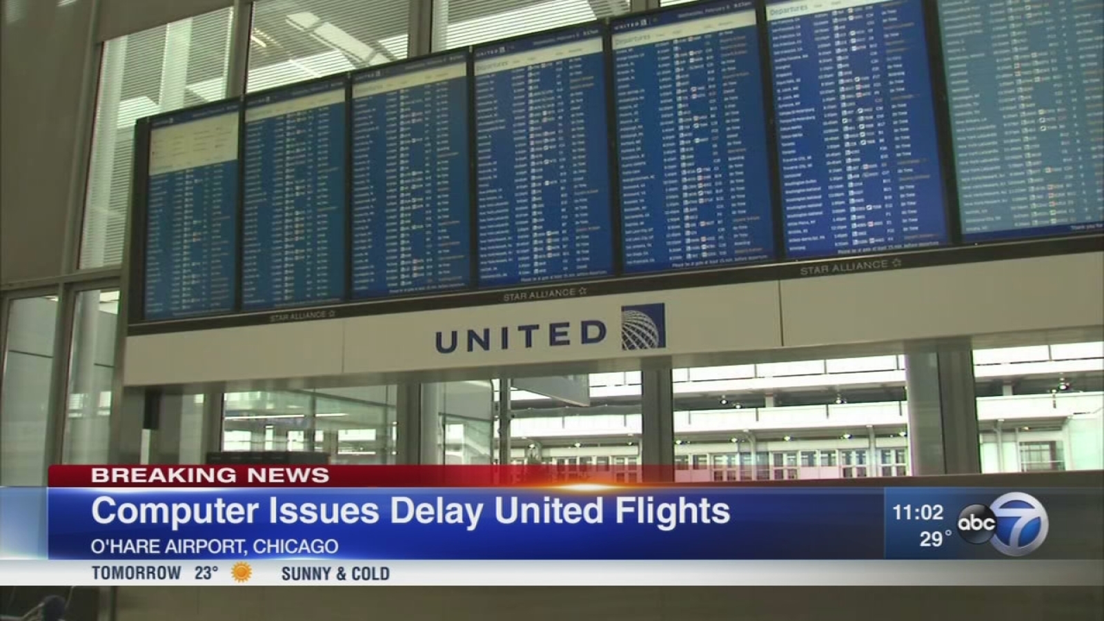 Computer issue caused nationwide United Airlines flight delays - ABC7 ...
