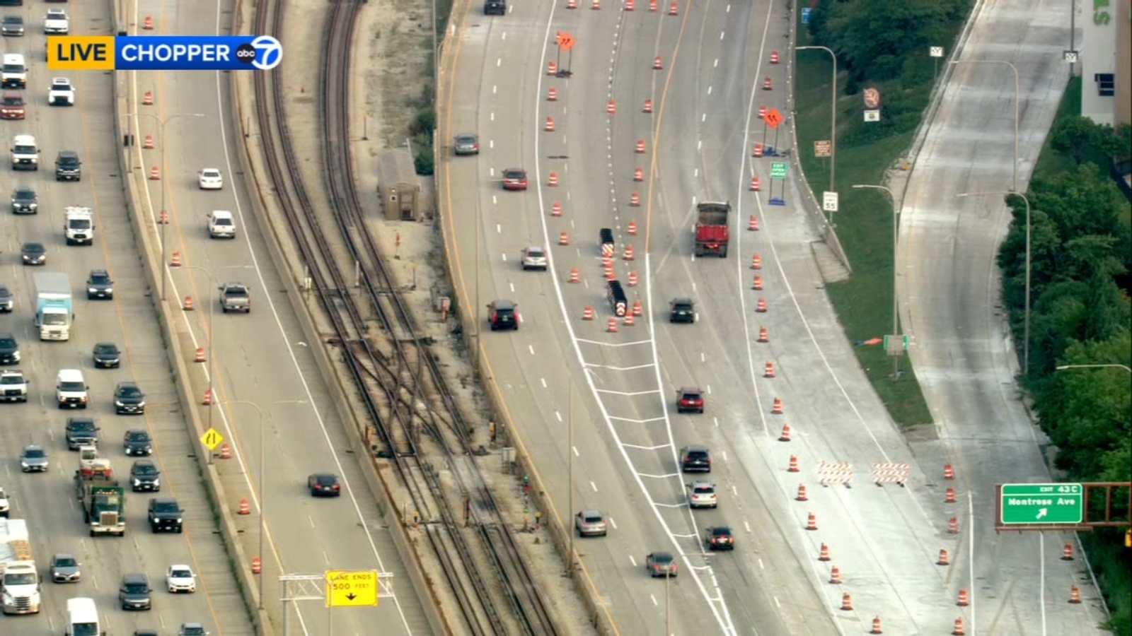 Chicago area traffic: I-90/94 Kennedy Expressway new configuration for ...
