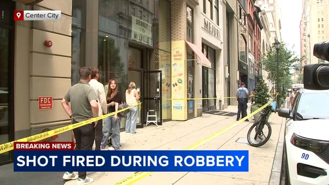 Shot fired during robbery at Brandy Melville store in Center City ...