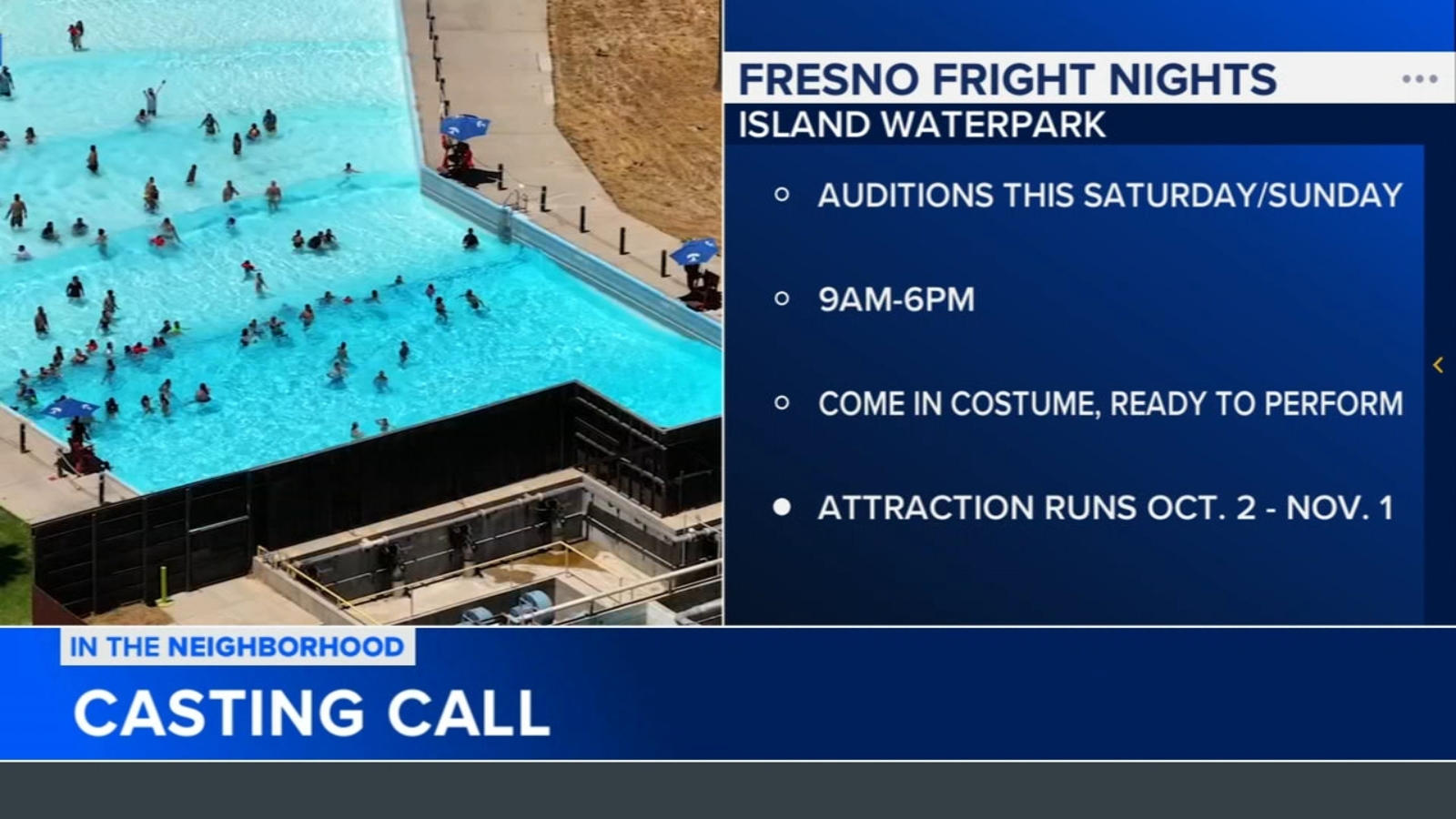 Actors needed for Fresno Fright Nights at Island Waterpark - ABC30 Fresno