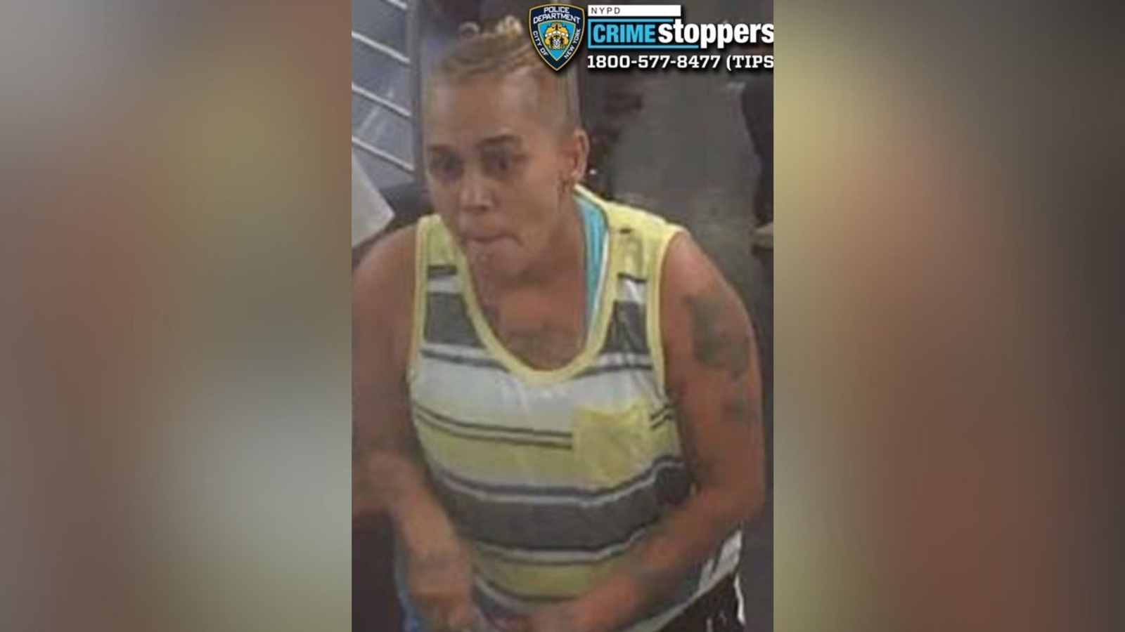 NYPD release photo of female suspect accused of slashing man in neck on ...