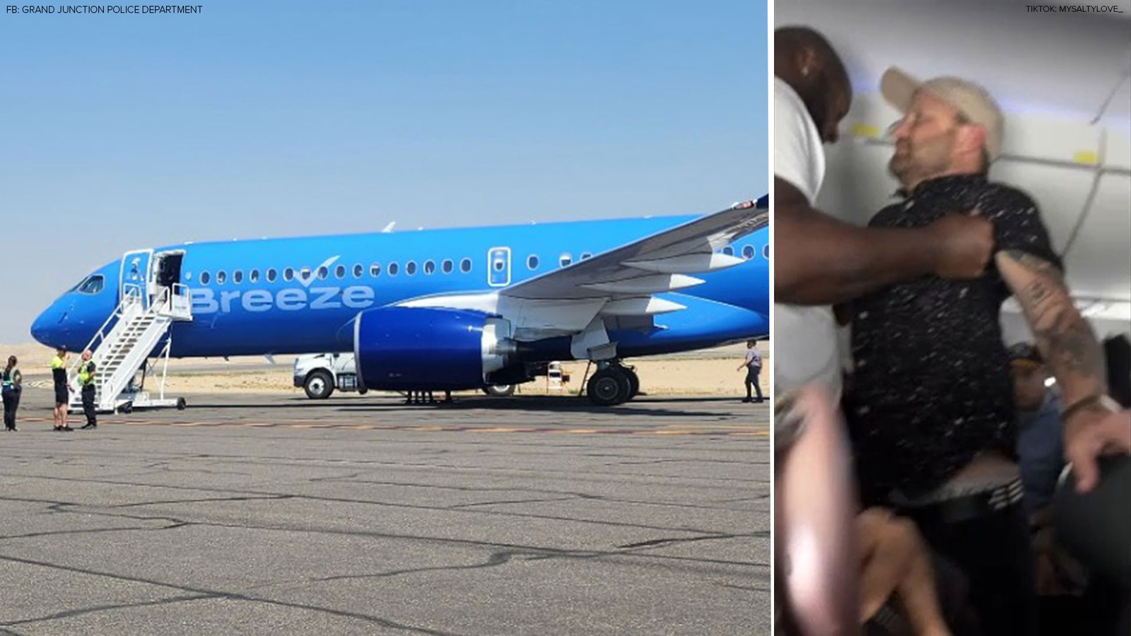 Breeze Airways flight to LA diverts after unruly passenger breaks free of restraints twice ...