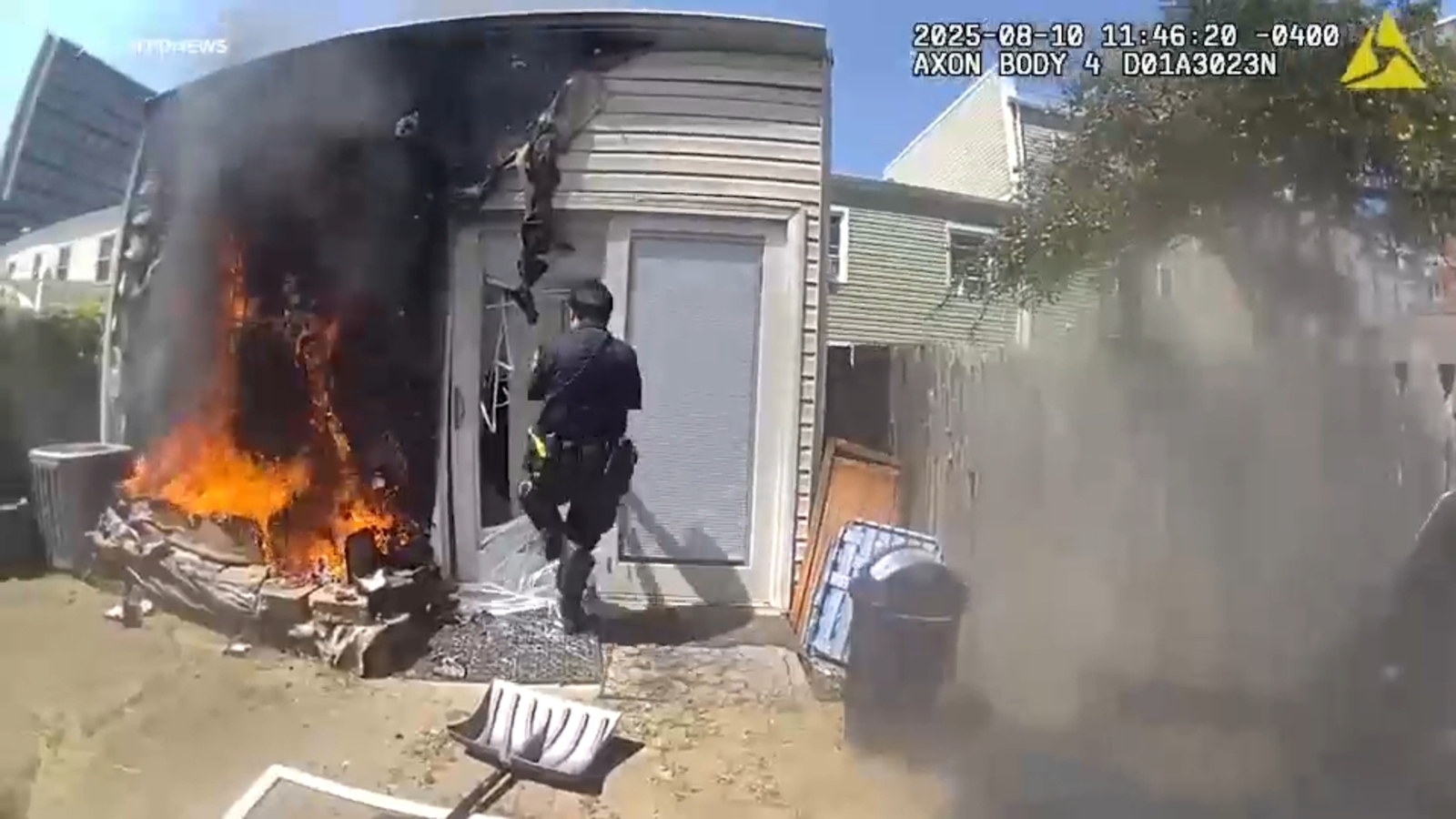 NYPD officers help Coney Island residents, dog escape house fire - ABC7 ...