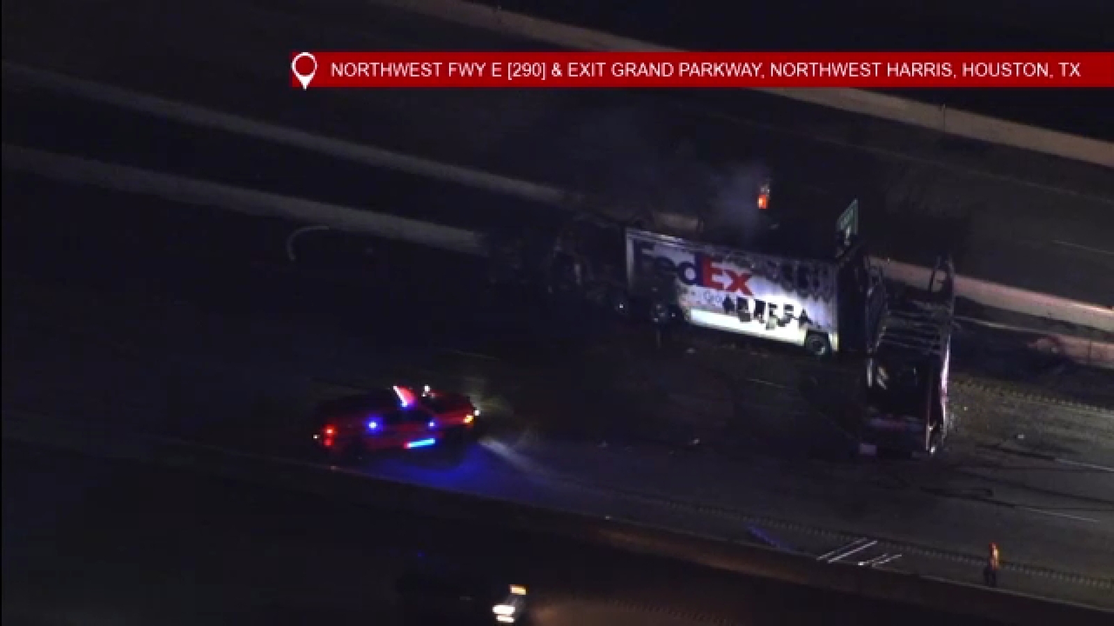 Highway 290 at Grand Parkway reopens after FedEx 18-wheeler fire caused ...