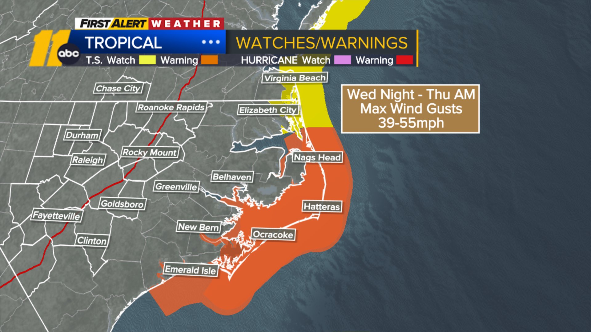 Hurricane Erin approaches North Carolina coast with dangerous rip ...