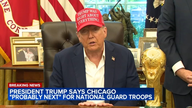 President Donald Trump says Chicago is likely next target of efforts to ...