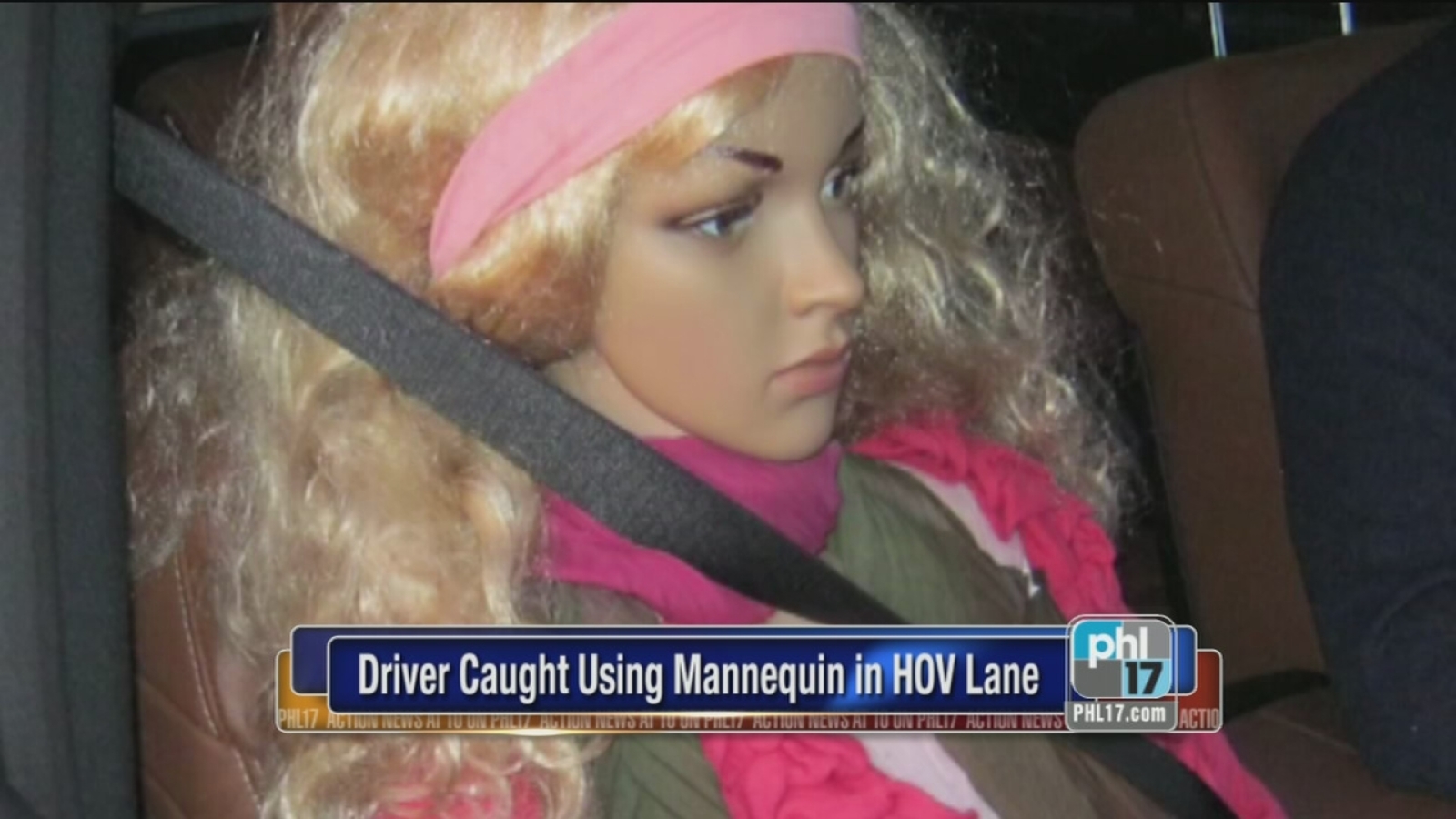Man uses mannequin to drive in carpool lane - 6abc Philadelphia