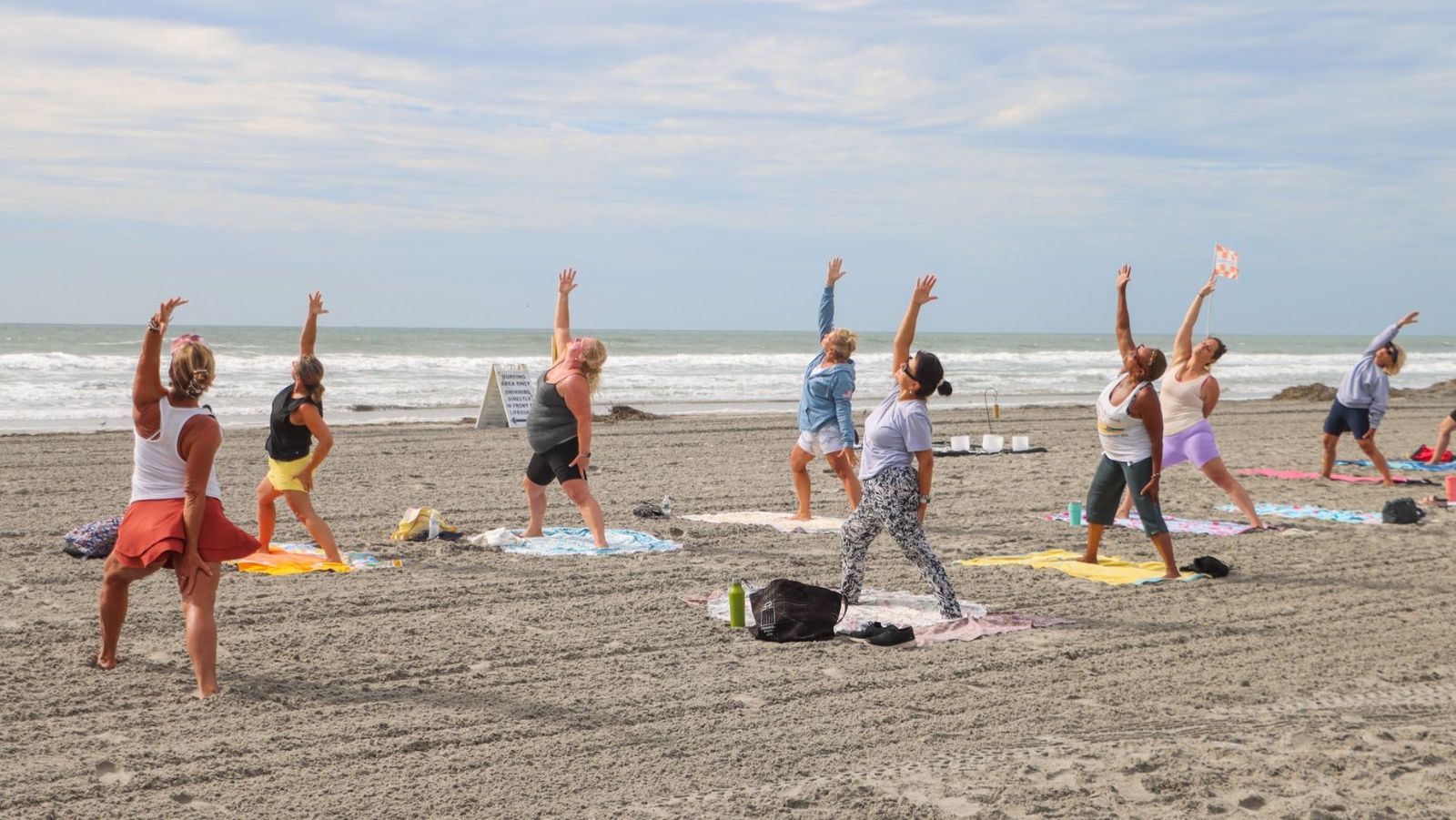 Sounds of the ocean bring peace in 'Wildwood Yoga on the Beach' - 6abc ...