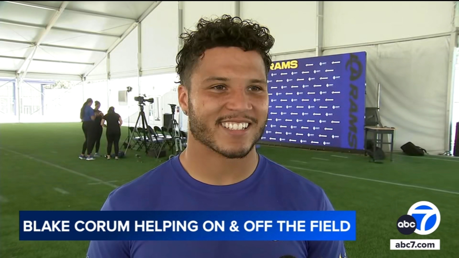 Los Angeles Rams running back Blake Corum gives his all on and off the ...