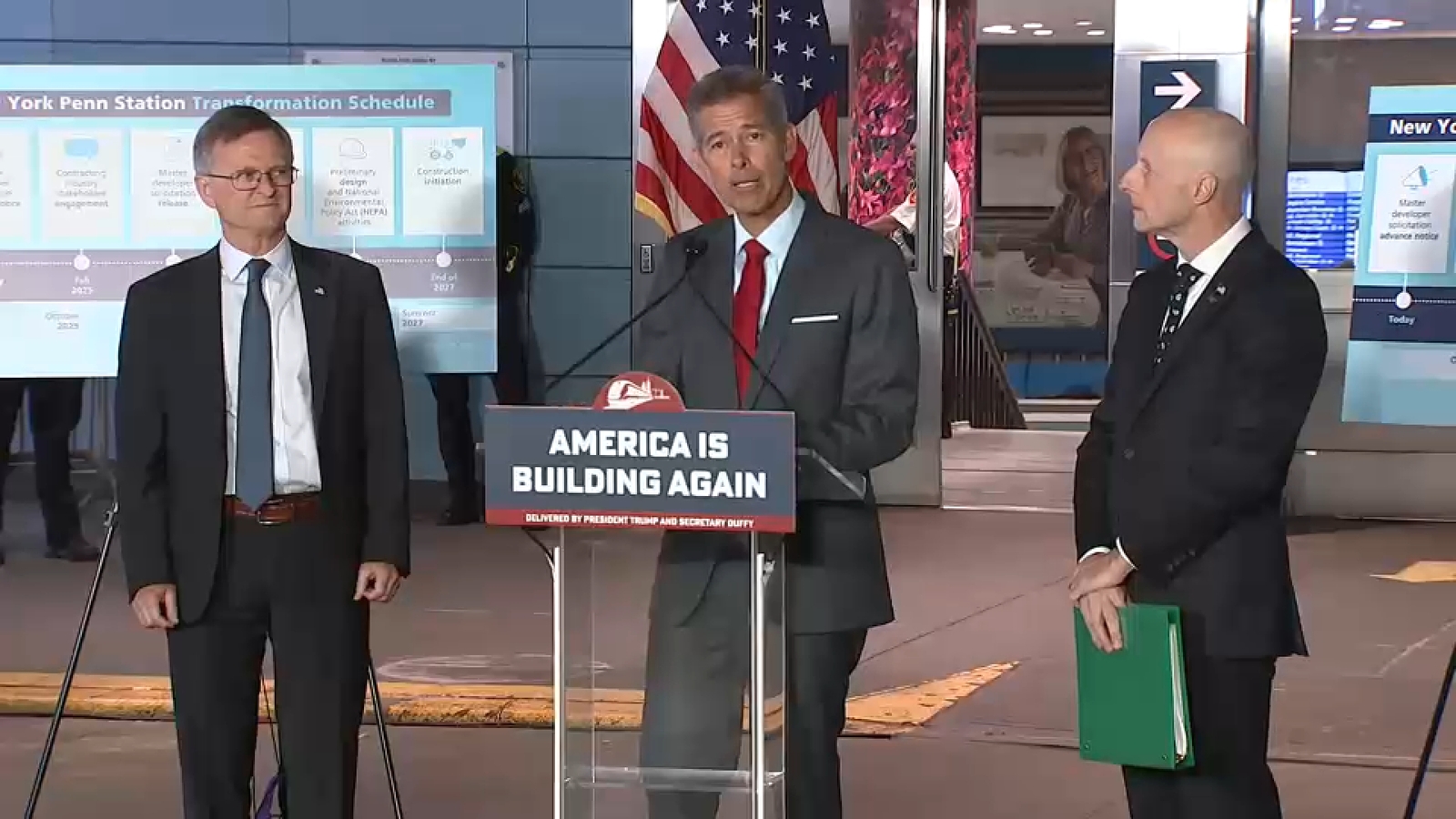 Transportation Secretary Sean Duffy reveals Penn Station redesign ...