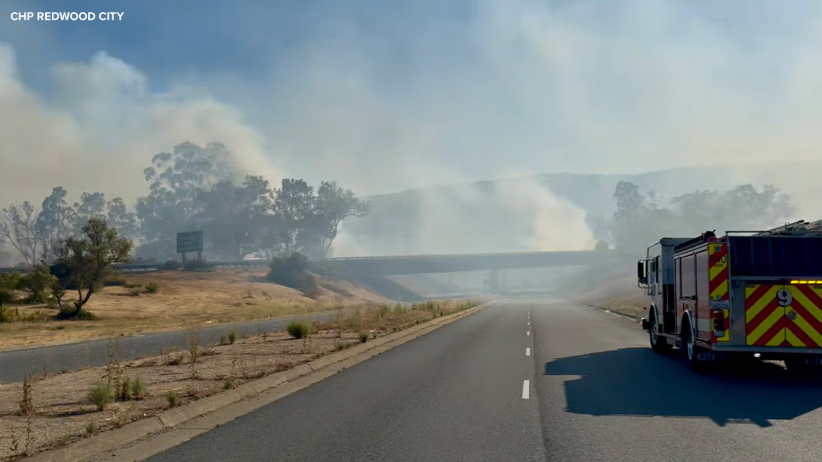 Edgewood Fire: Forward progress stopped, lanes reopen on I-280 at ...