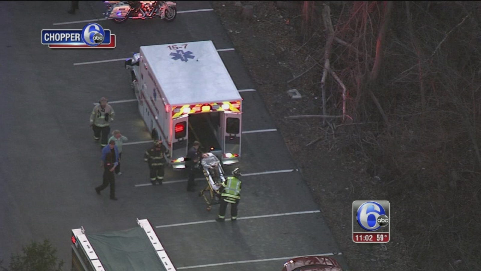 Victim rescued after falling down ravine in Bryn Mawr - 6abc Philadelphia