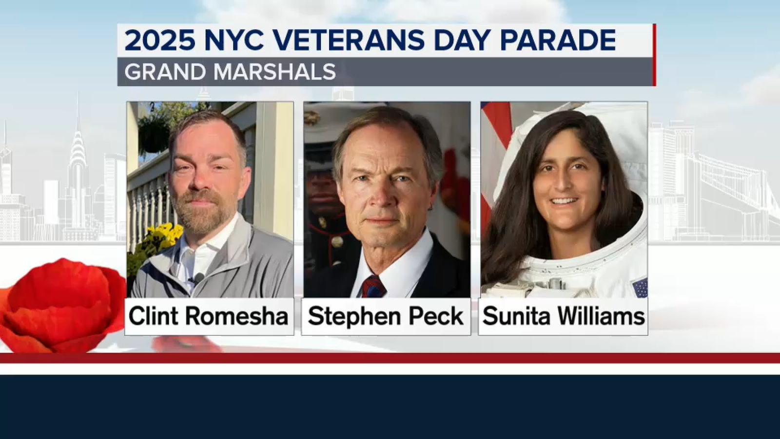 2025 NYC Veterans Day Parade Grand Marshals announced as Clinton Romesha, Stephen Peck and ...