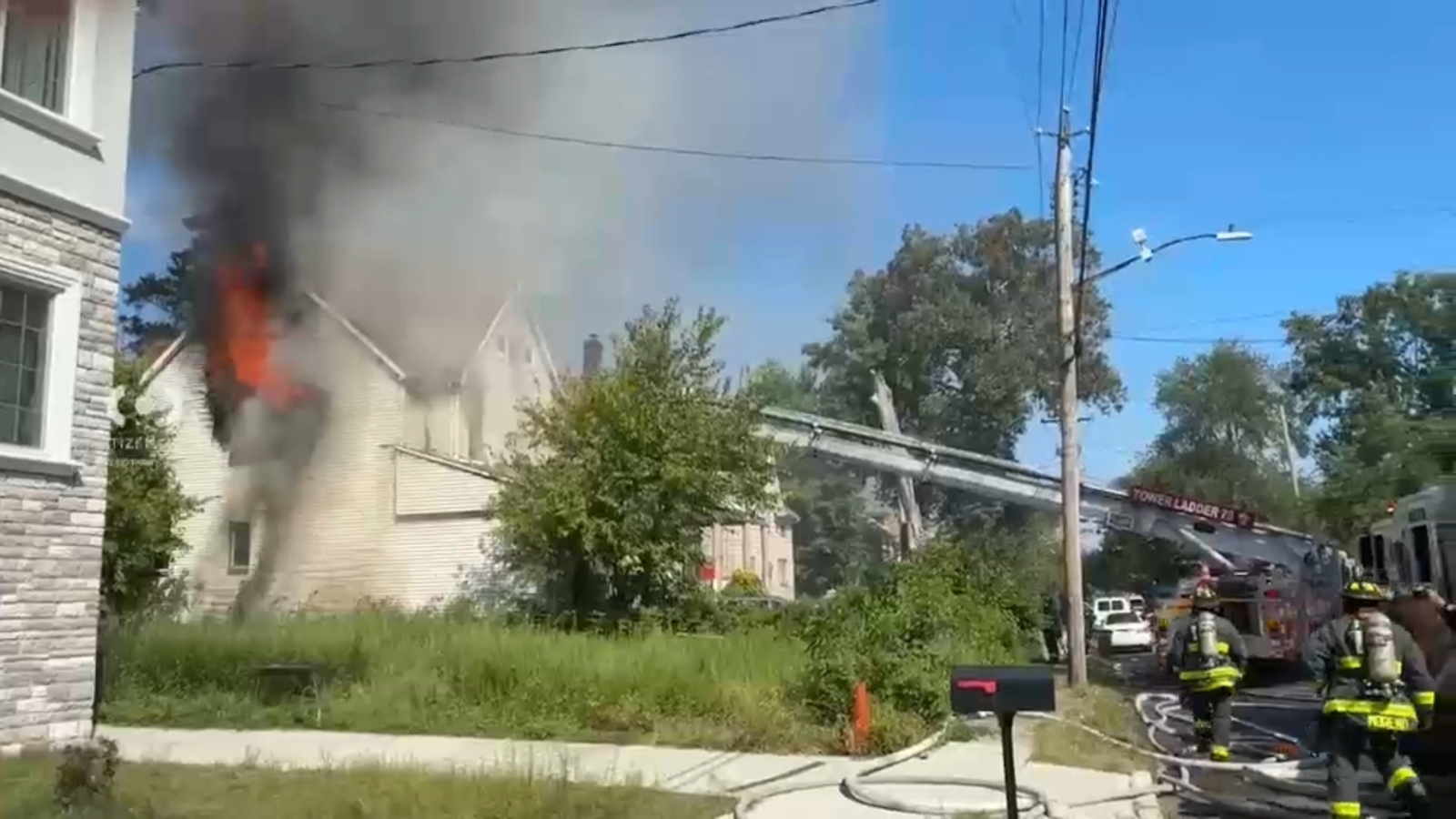Firefighters battling massive house fire in West Brighton, Staten ...