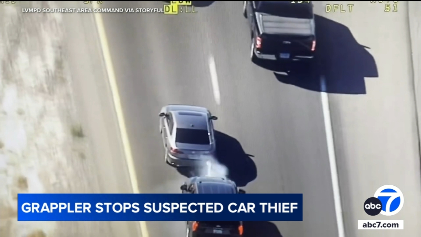 Video shows Las Vegas police using 'grappler' tool to disable fleeing ...