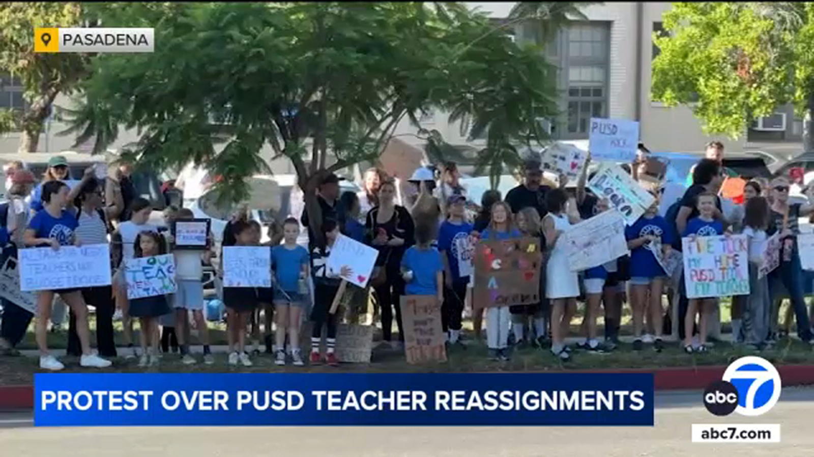 Altadena parents rally against reassignment of teachers at Pasadena ...